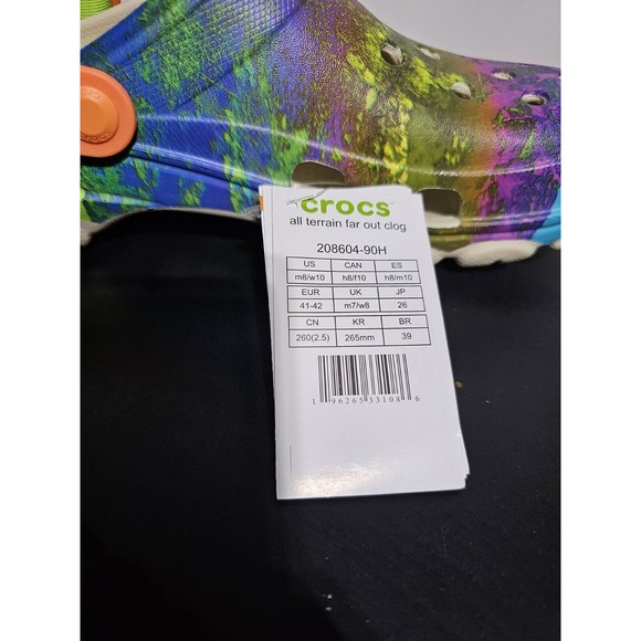CROCS | Shoes | New Green Crocs Sandals Classic All Terrain Fur Out ...